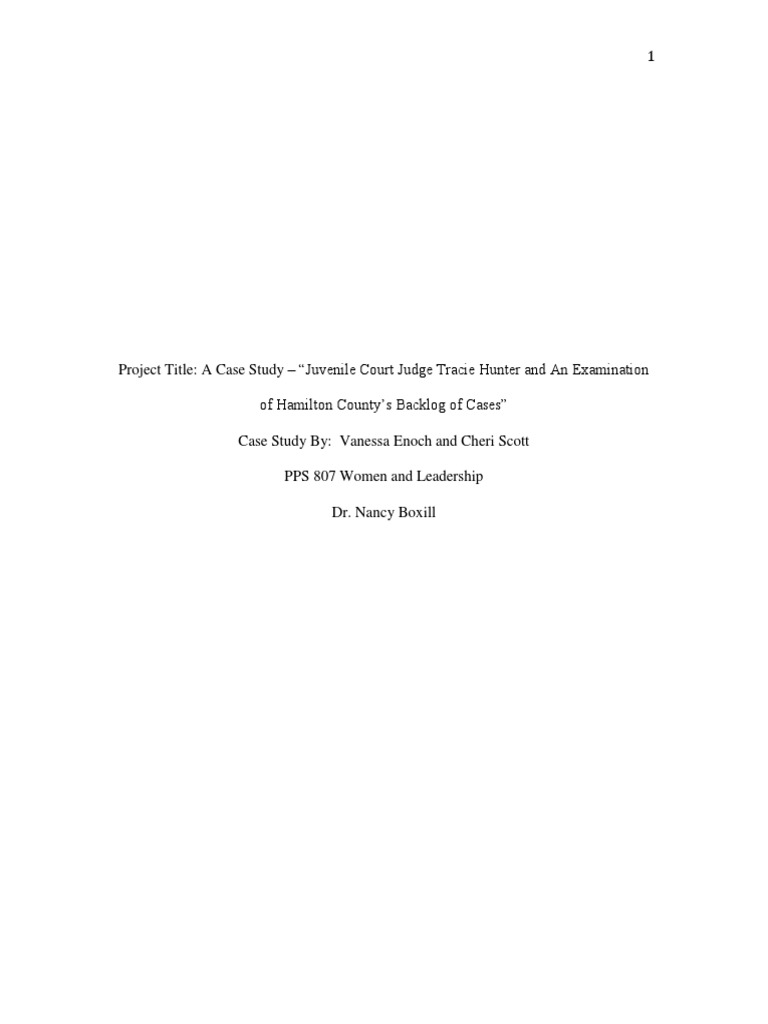 Case Study Tracie Hunter-Enoch and Scott | PDF | Lawsuit | Judge