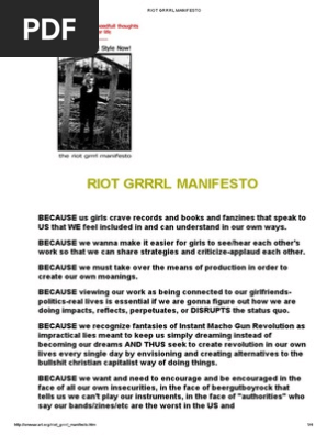 Riot Grrrl Manifesto
