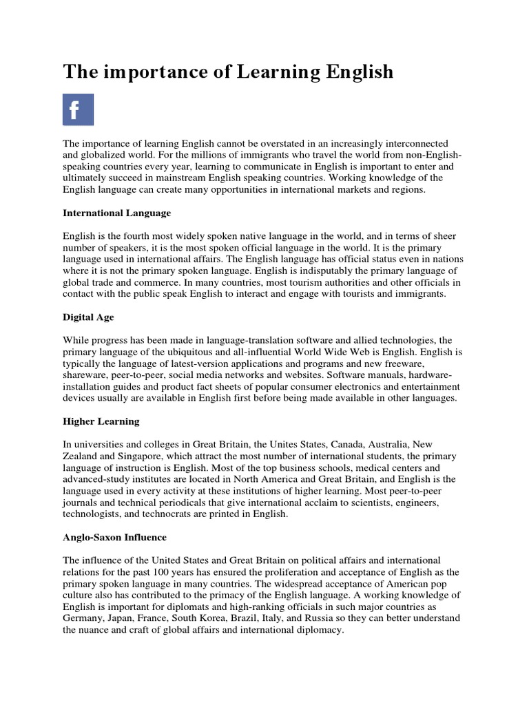 the-importance-of-learning-english-pdf-english-language