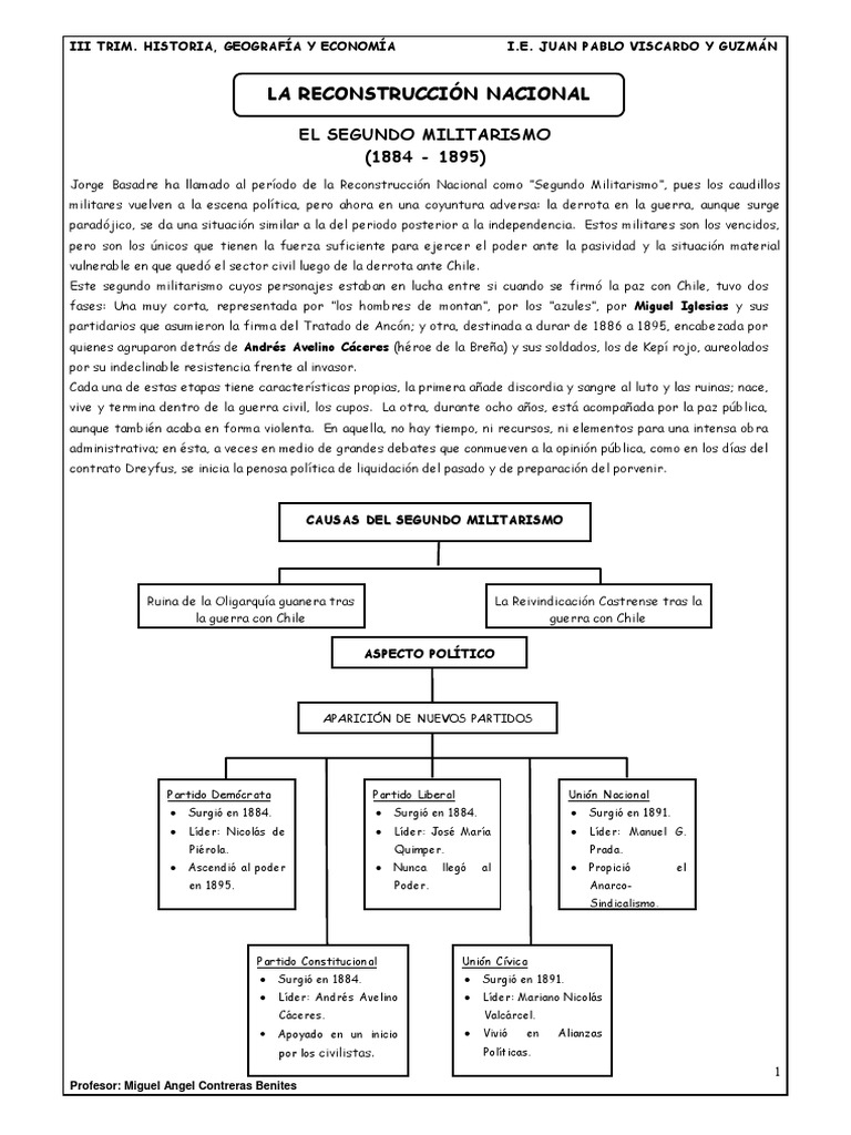 Línea de Tiempo: Reconstrucción Nacional Perú | PDF | Perú | Gobierno