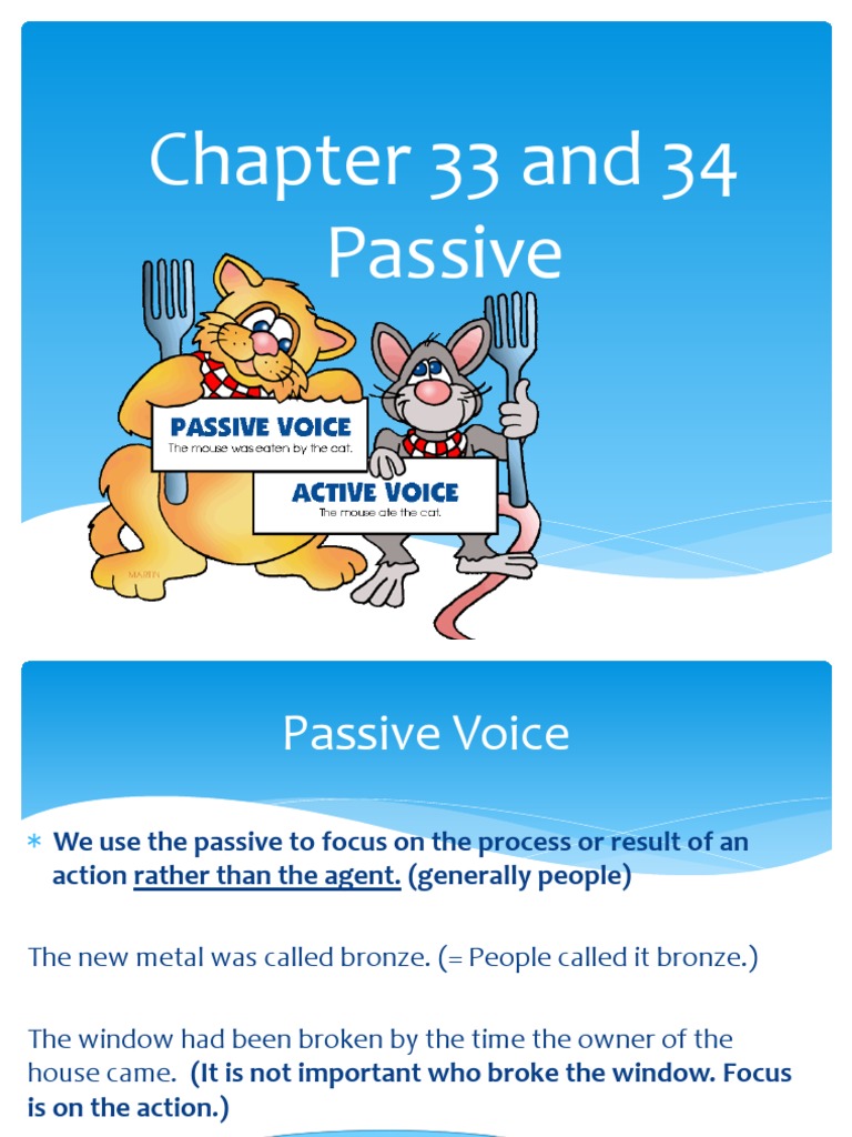 Passive Voice Presentation PDF | PDF | Rules | Grammatical Conjugation