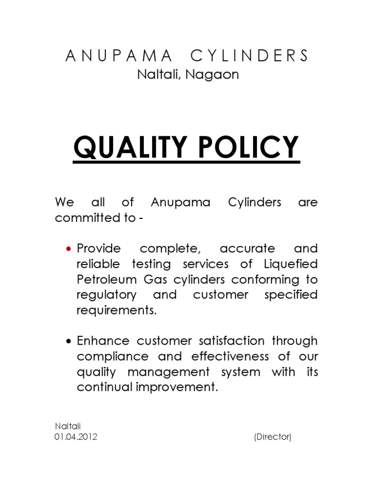 Quality Policy | PDF