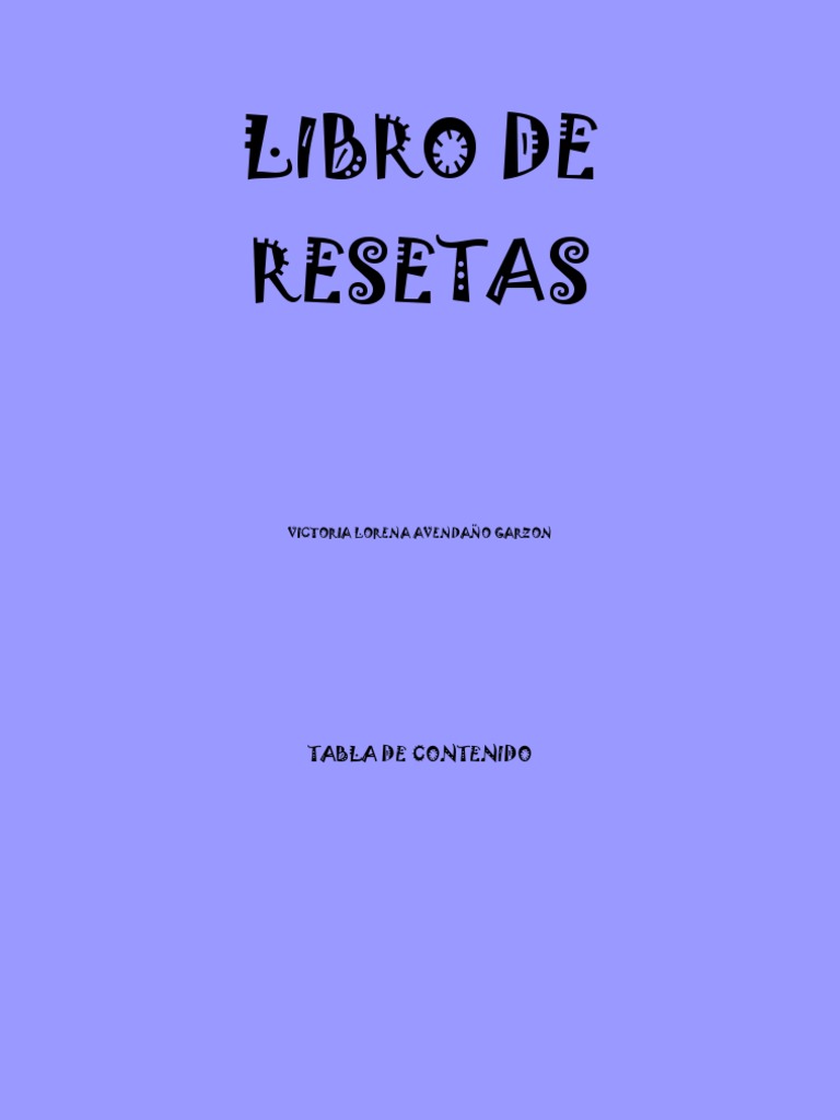 Libro de Resetas | PDF