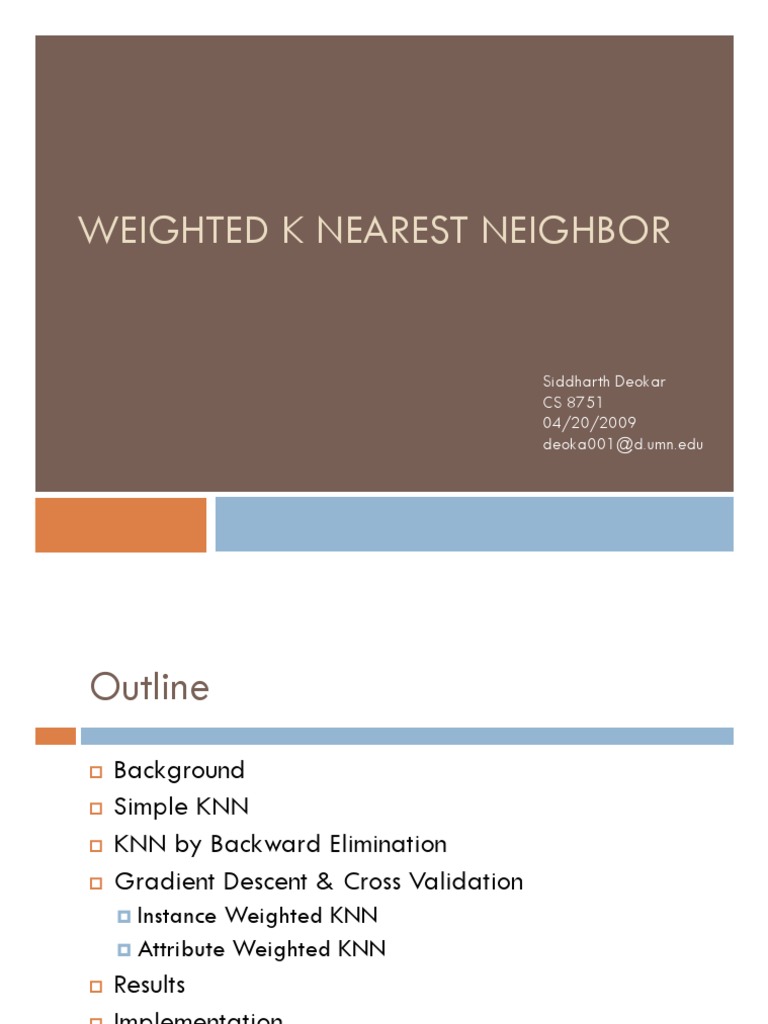 K Nearest Neighbor Algorithm PDF | PDF | Test Set | Cross Validation ...