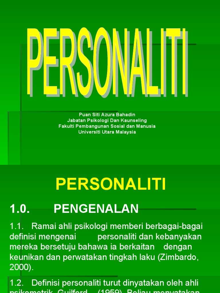 ujian personaliti psikologi kaunseling - Matt Grant