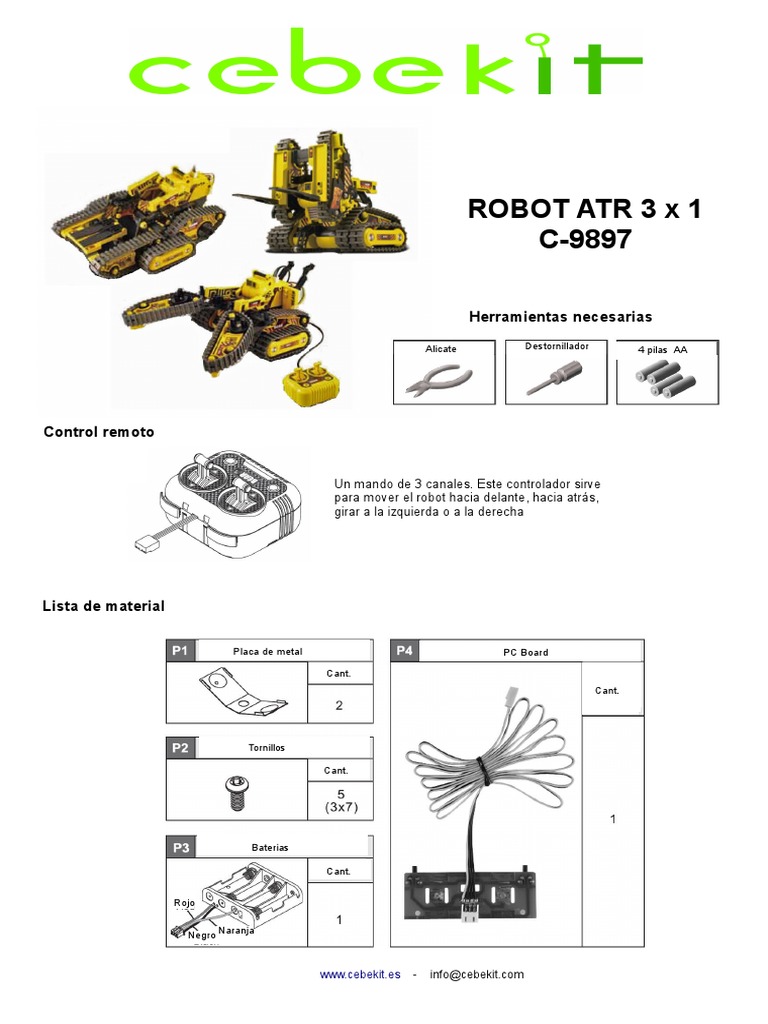 ROBOT ATR 3 X 1 C-9897 PDF | PDF | Bienes manufacturados | Equipo
