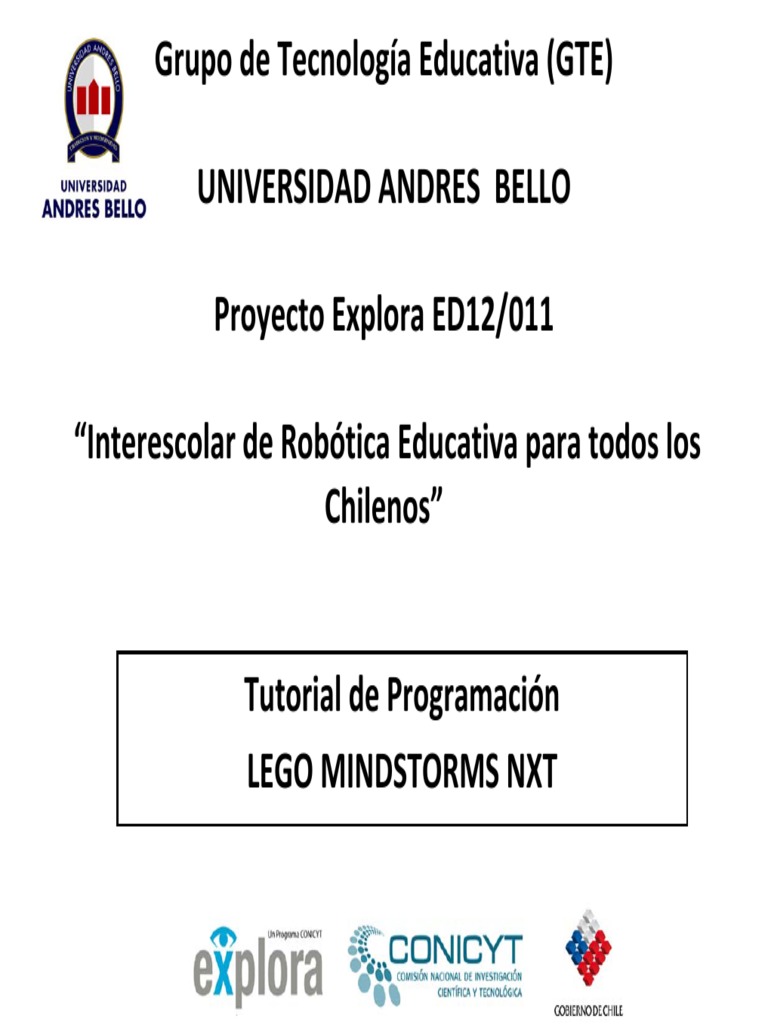 Tutorial LEGO NXT: Programación Básica | PDF | Informática | Tecnología