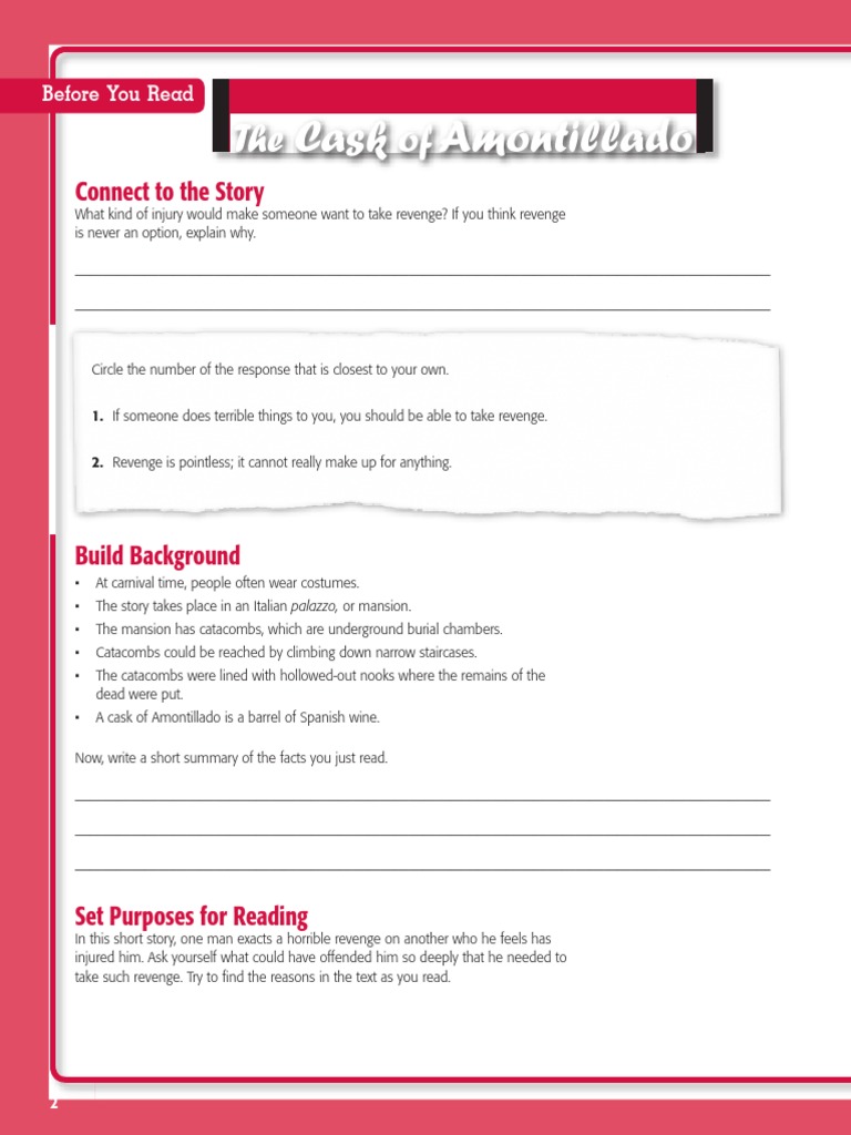 Cask of Amontillado Text | PDF