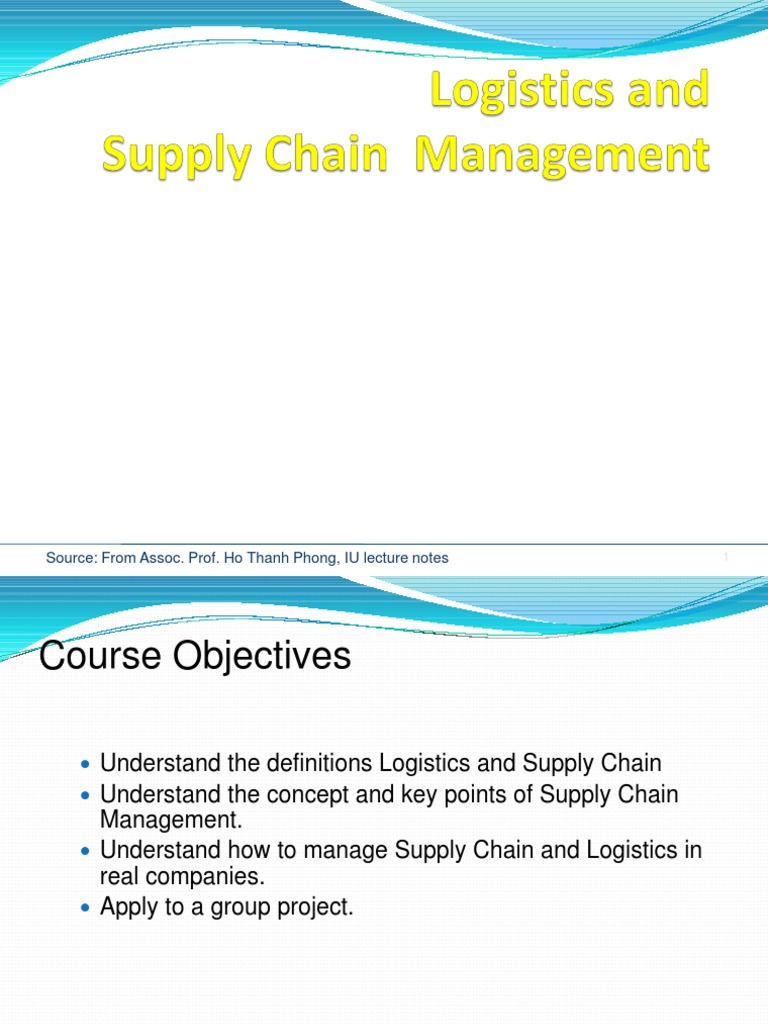 Logistics Section 01 Introduction | PDF | Supply Chain | Logistics