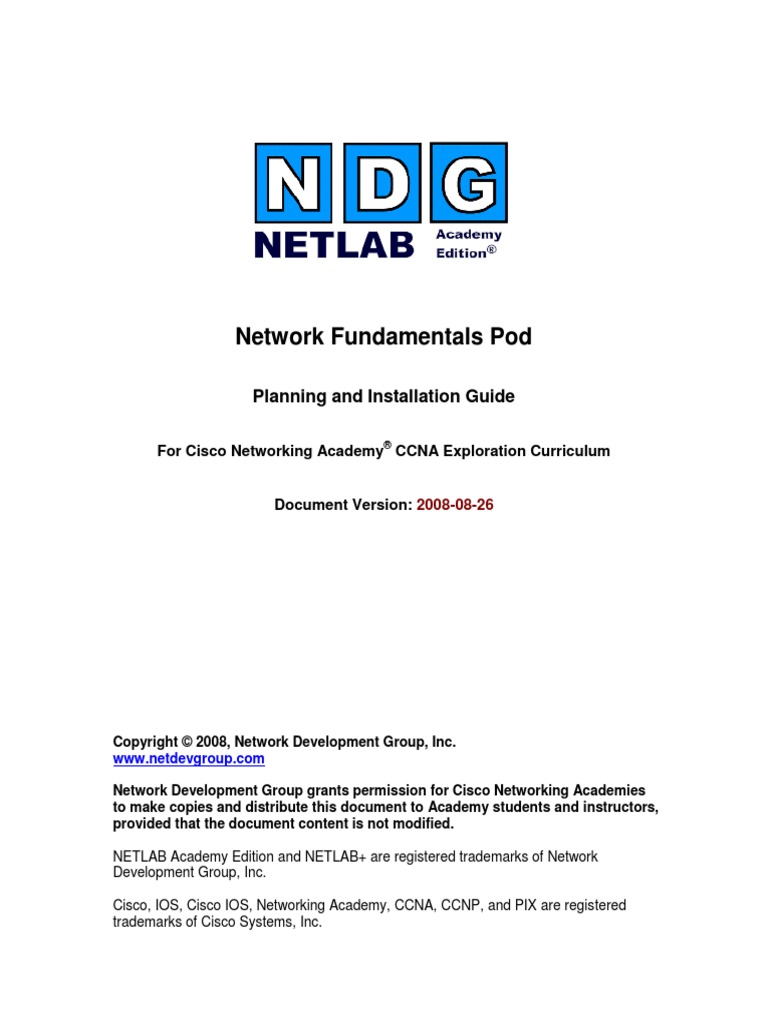 NETLAB Network Fundamentals Pod PDF | PDF | Network Switch | Computer ...
