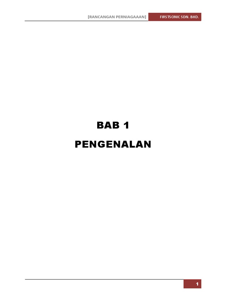 Contoh Rancangan Perniagaan | PDF