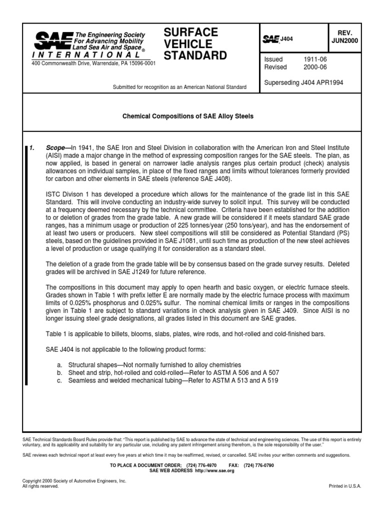 SAE-J404-2000-Chemical-Compositions-of-SAE-Alloy-Steels.pdf | Rolling ...