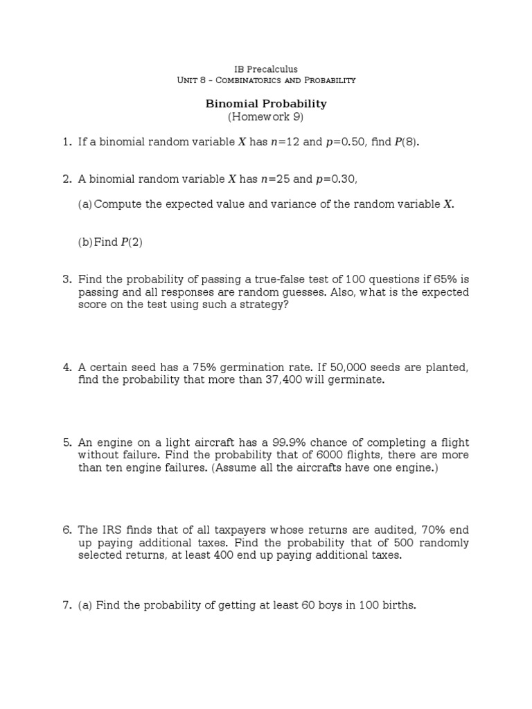 Binomial Probability | PDF