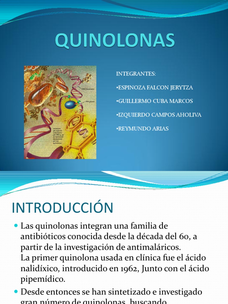 QUINOLONAS | PDF | Microbiología | Especialidades Medicas