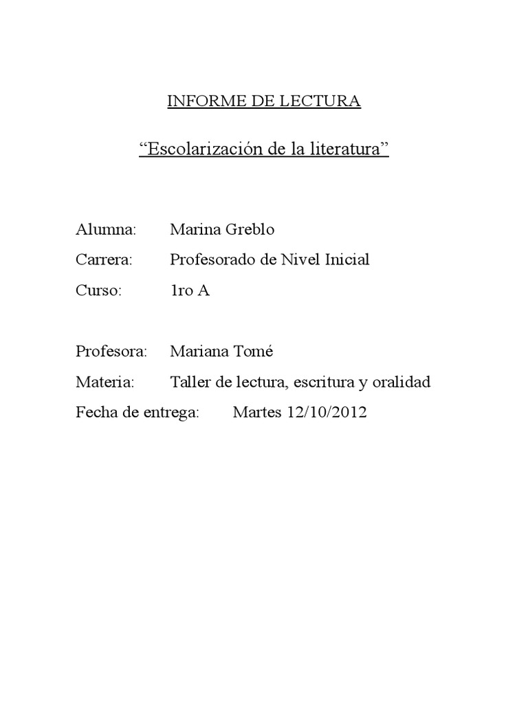 modelo de informe de lectura.doc | Unión Europea | Comunicación