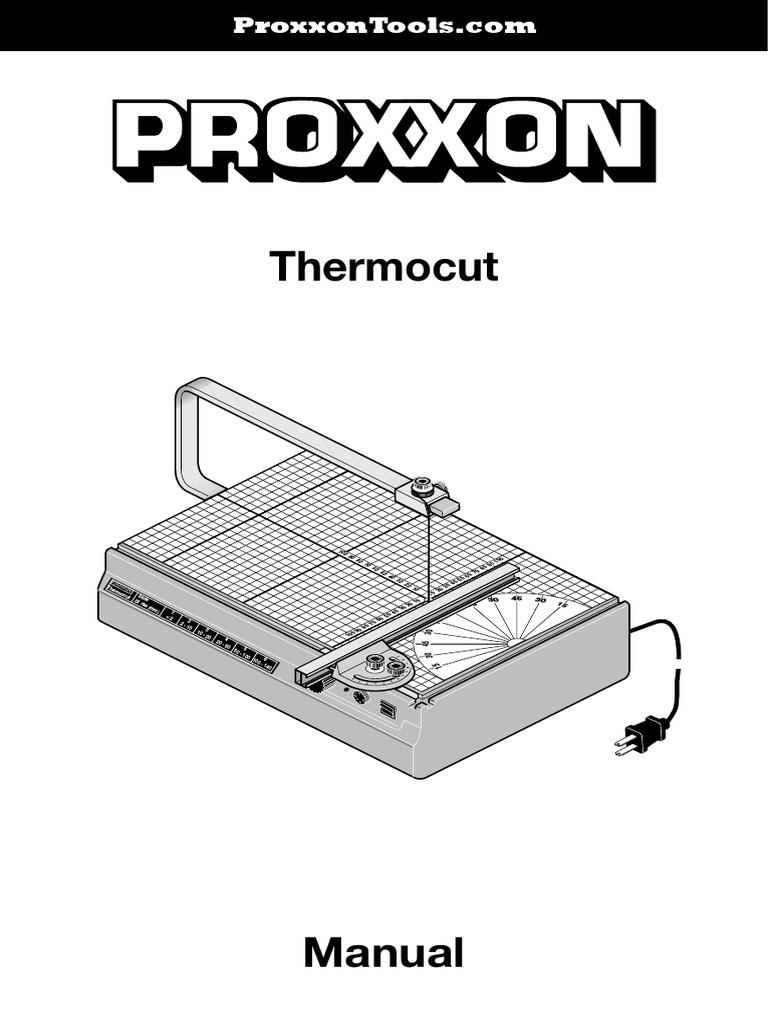 Proxxon Thermocut Manual PDF | PDF | Wire | Screw