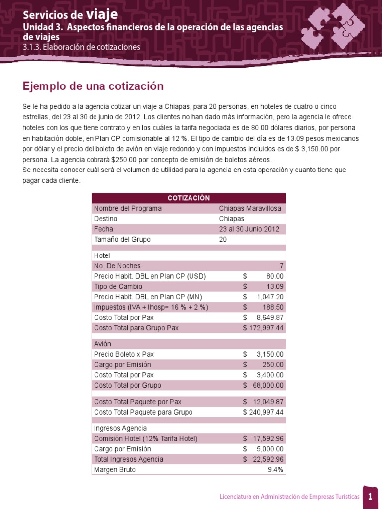 Cotizacion Ejemplo U3 PDF | PDF | Negocios | Métodos y materiales de enseñanza