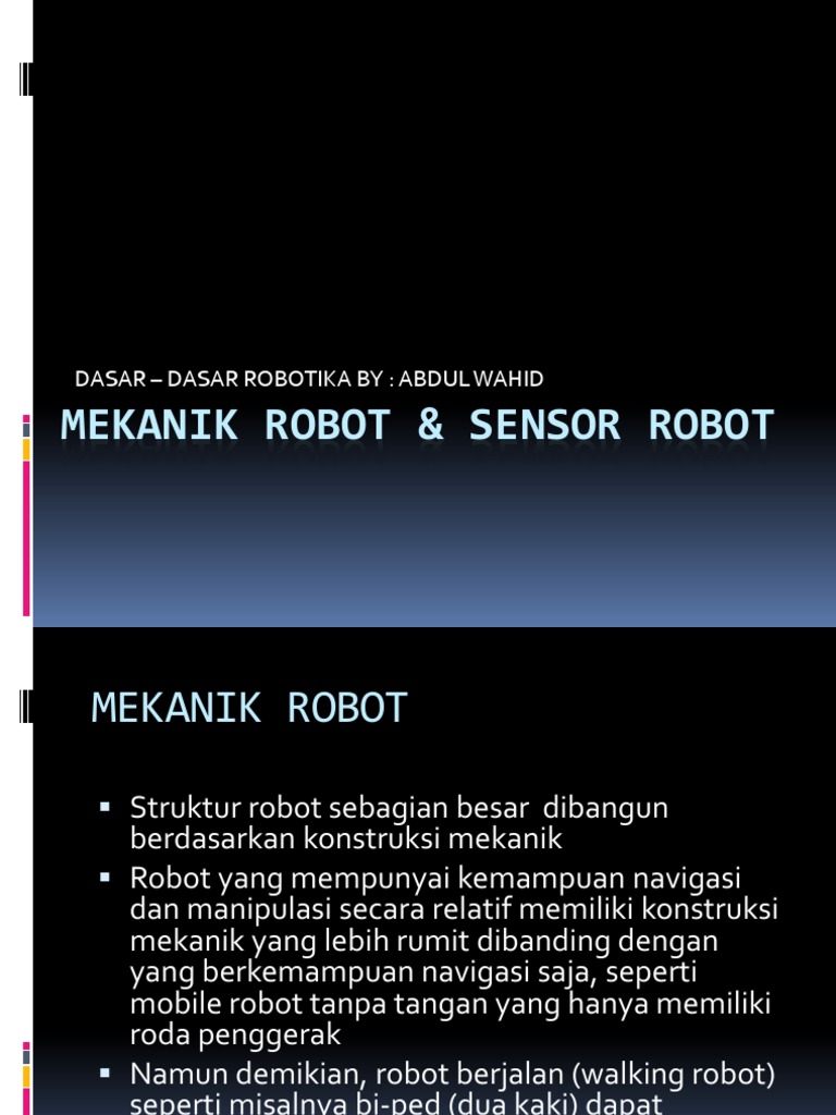 Mekanik Robot Sensor Robot | PDF | Griya & Taman