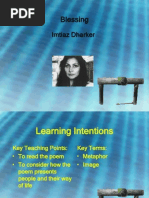 Analysis of Imtiaz Dharker's "Blessing" | PDF | Poetry | Water