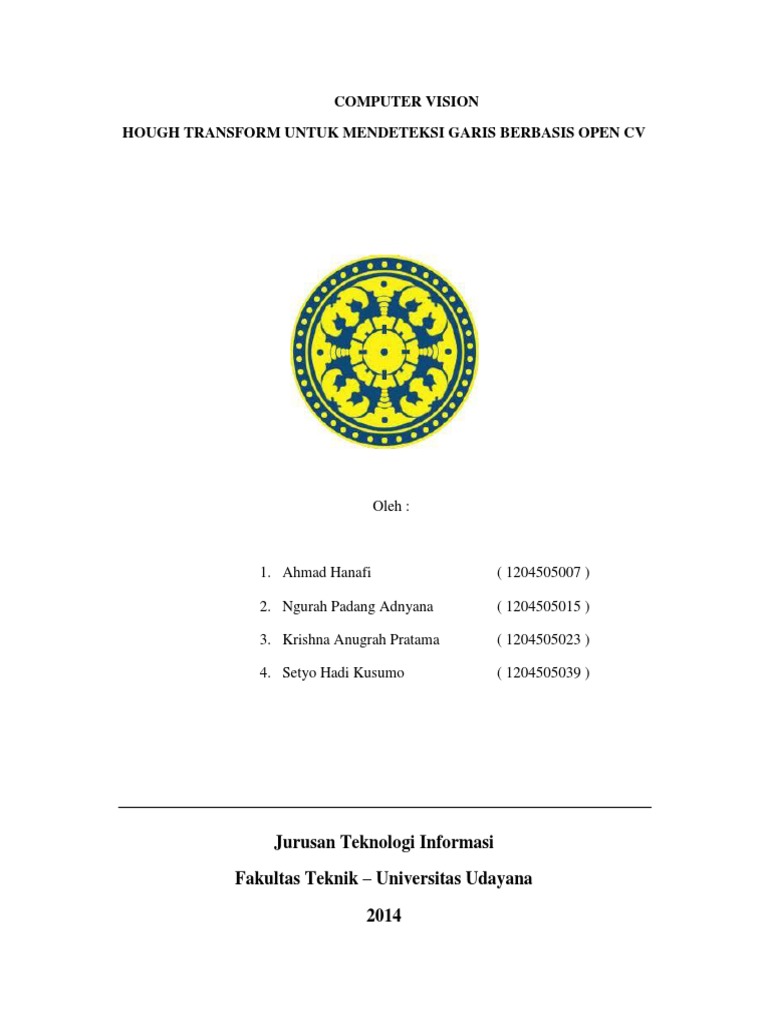 Deteksi Garis dengan Hough Transform OpenCV | PDF