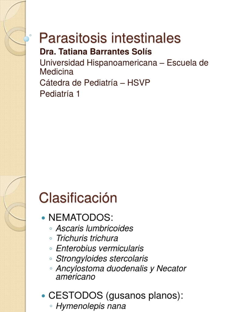 Parasitosis Intestinales | PDF | Diarrea | Medicina