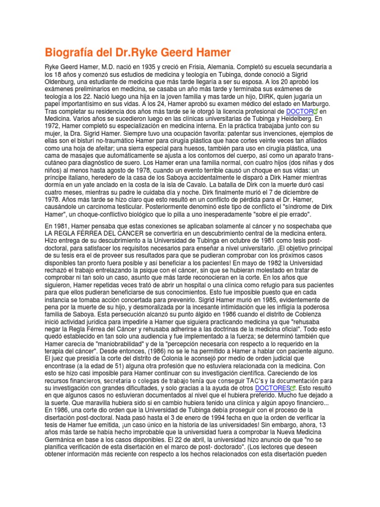 Resumen de La Nueva Medicina Germánica | PDF | Psique (psicología) | Alergia