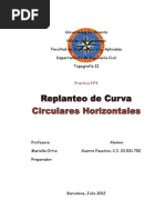 Trazo de Una Curva Horizontal Circular Simple | PDF | Curva | Topografía