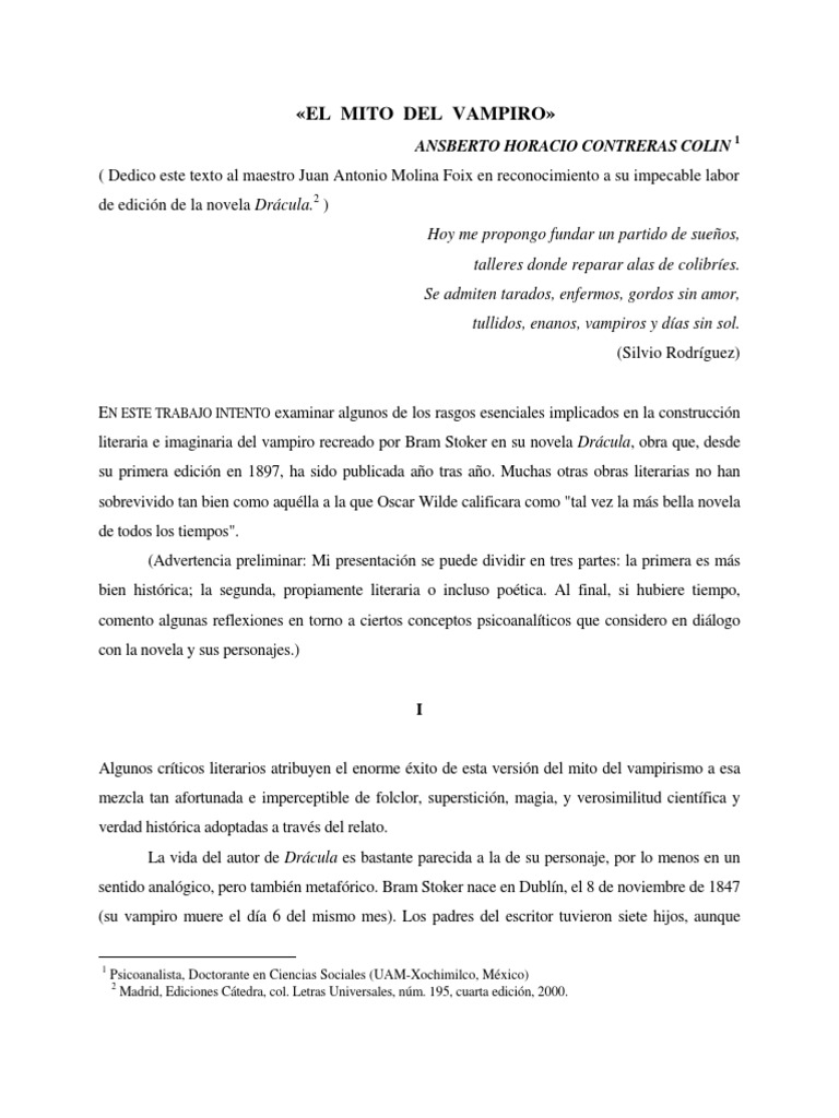 Análisis del mito del vampiro en Drácula | PDF | Vlad el Empalador ...