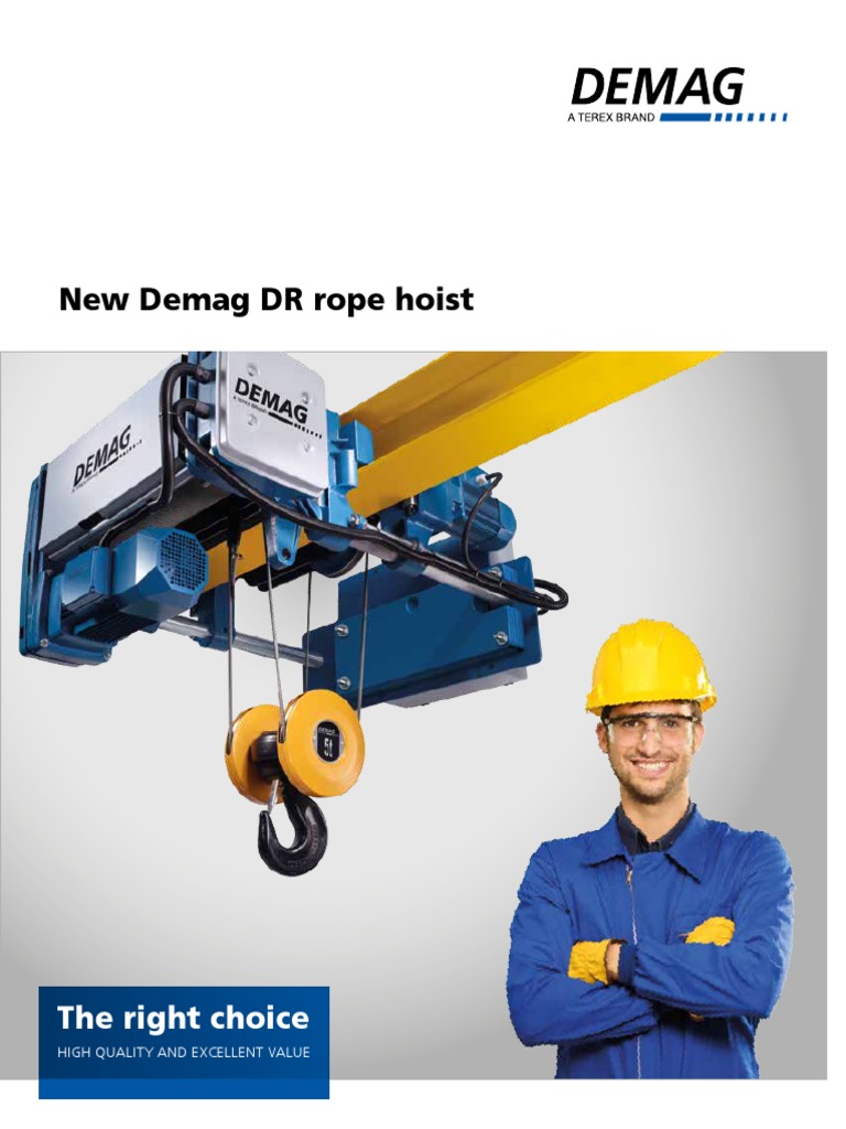 New Demag DR Rope Hoist | PDF | Crane (Machine) | Gear