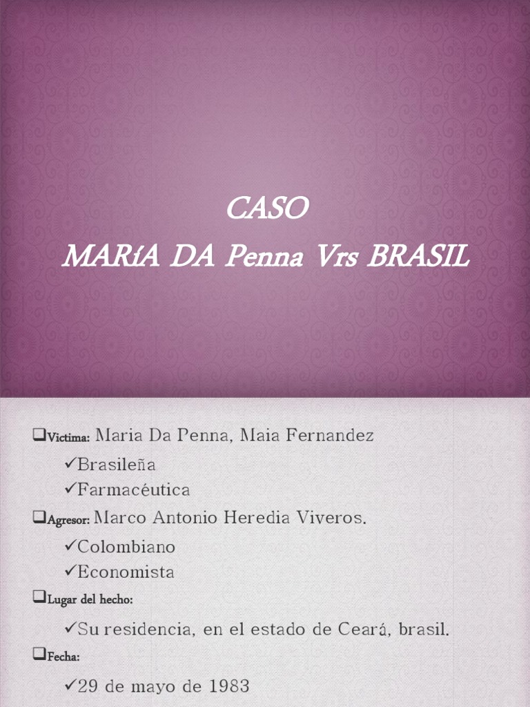 Caso Maria Da Pena | PDF | Adopción | Violación