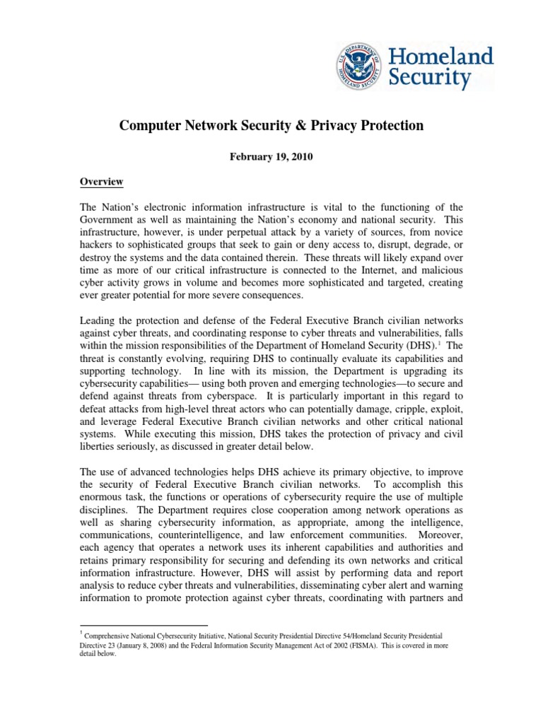 Privacy Cybersecurity White Paper | PDF | United States Department Of ...