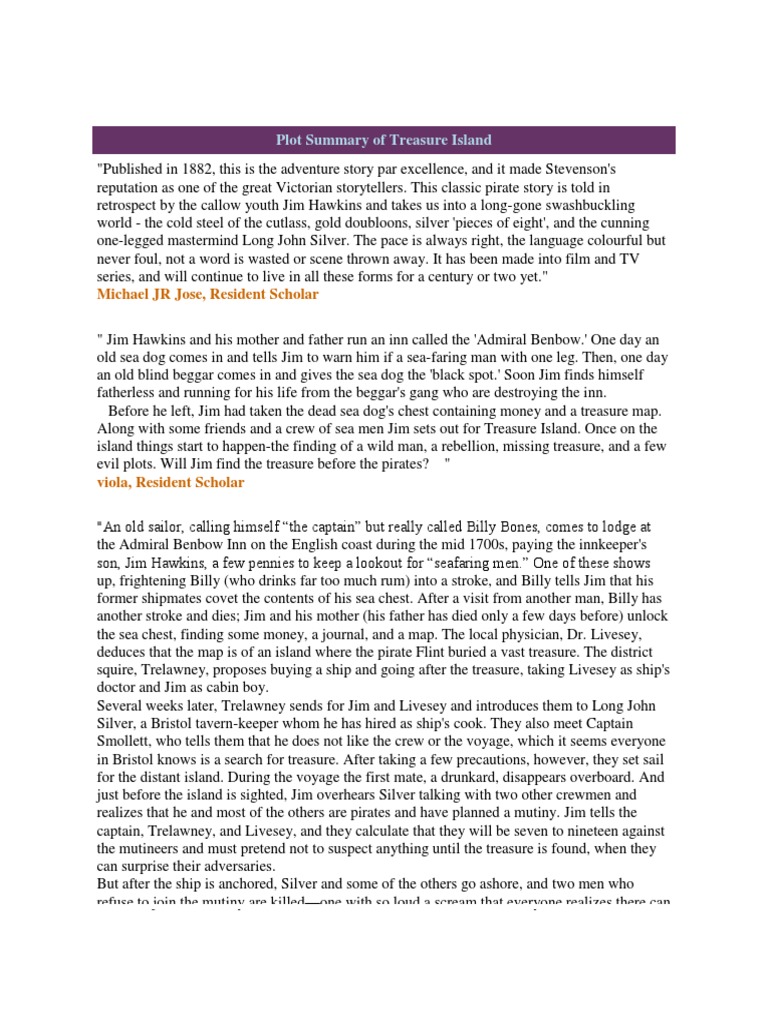 The Treacherous Journey: A Summary of the Classic Pirate Adventure ...