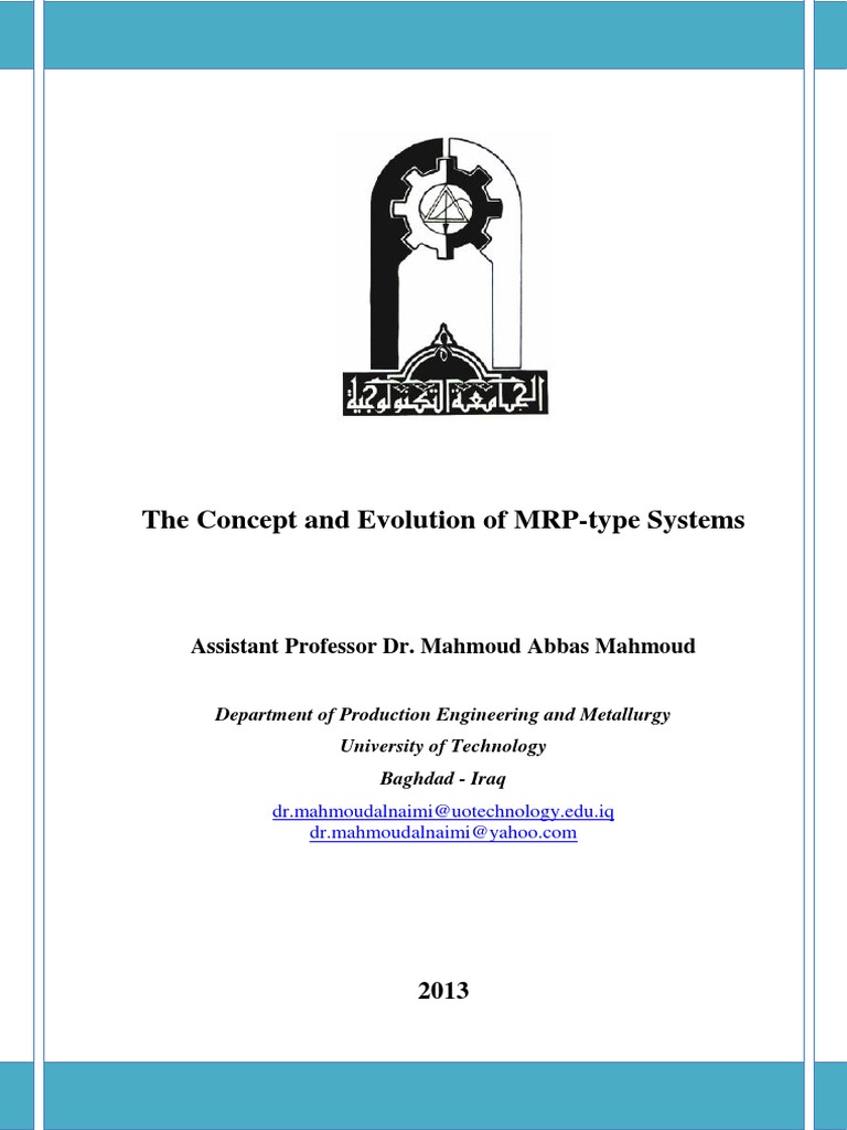 Evolution of MRP Systems Explained | PDF | Flashlight | Inventory