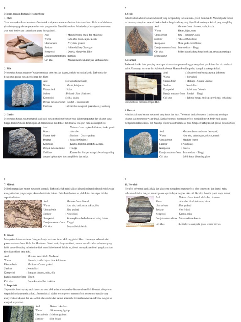 Deskripsi Batuan Metamorf | PDF