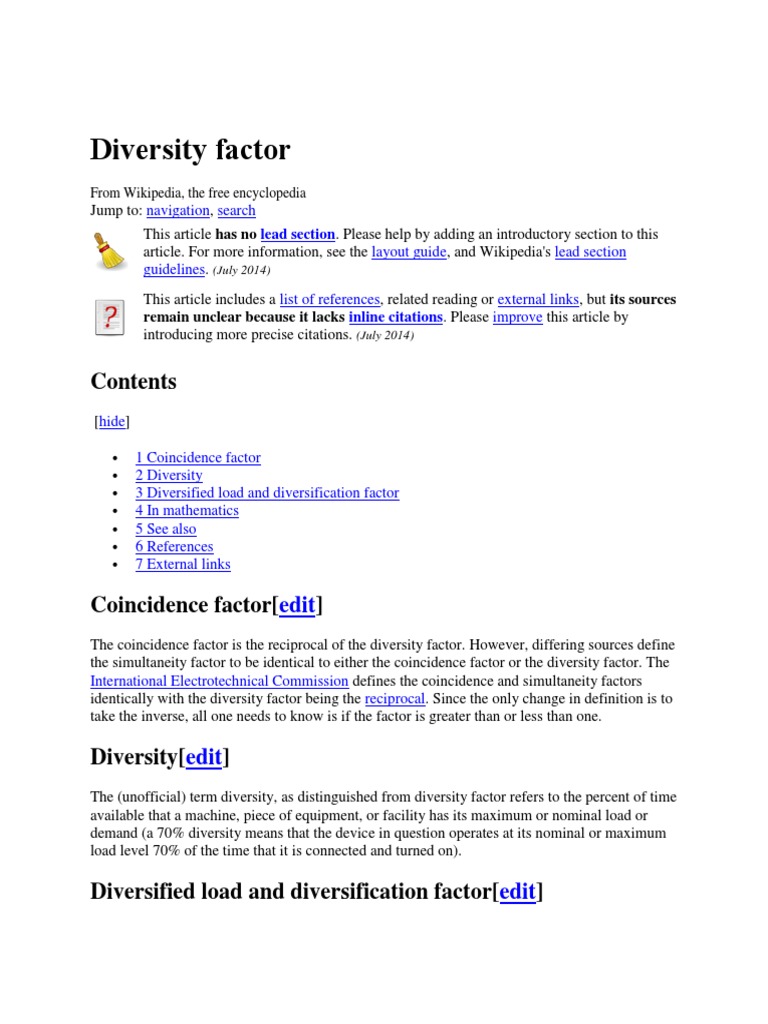 Diversity Factor | PDF | Kilowatt Hour | Electric Power Distribution
