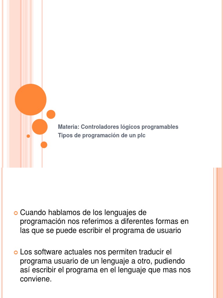 Tipos de Programacion de Un PLC | PDF | Lenguaje de programación ...