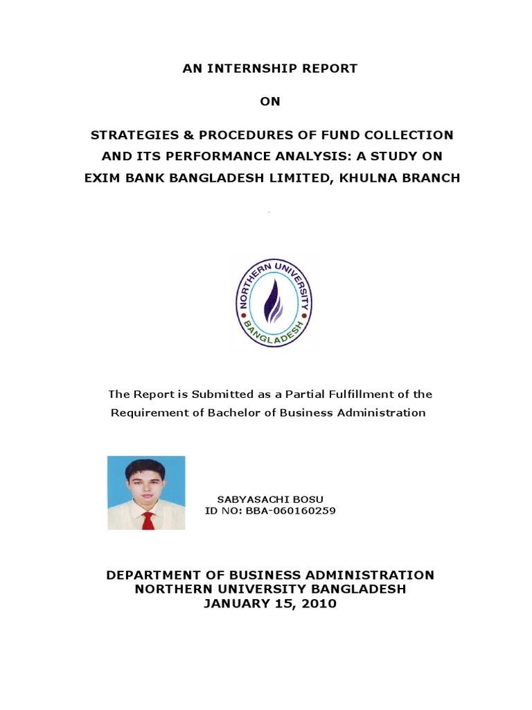 An Internship Report-Exim Bank | PDF | Business | Business (General)