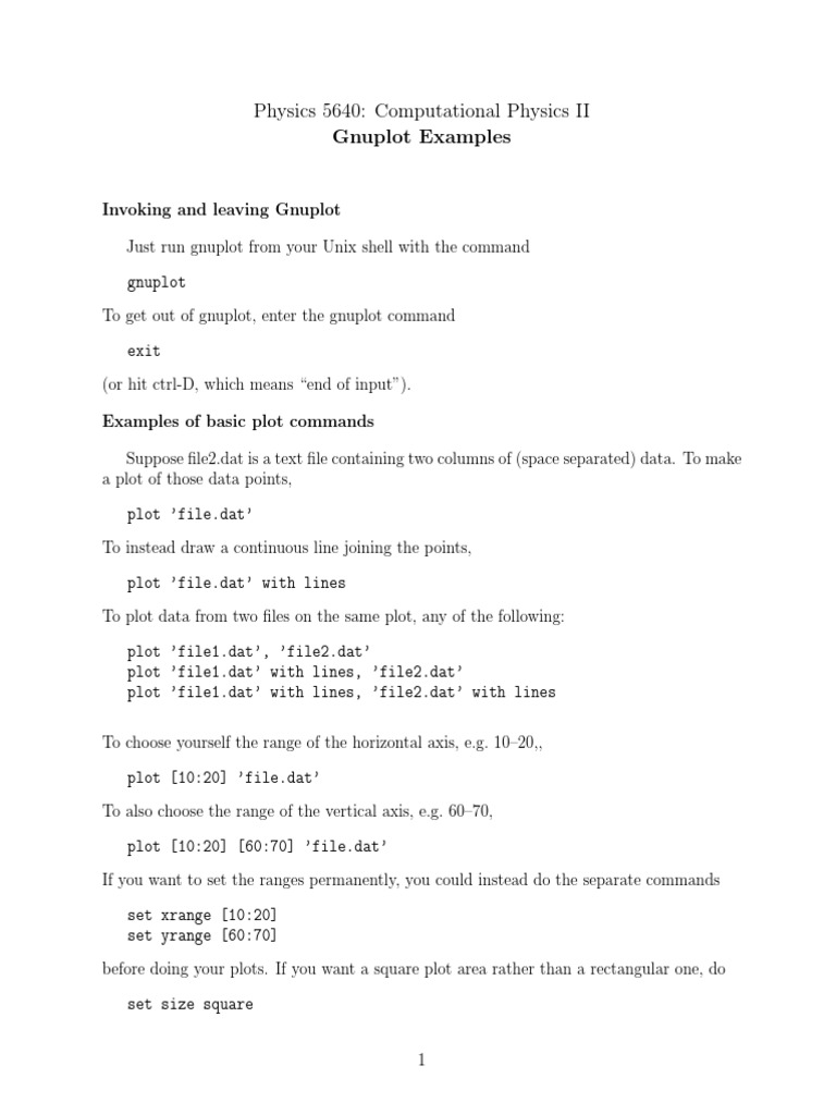 Gnu Plot Pdf Logarithm Computer File