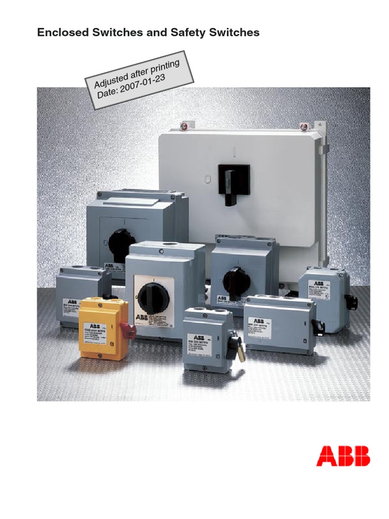 ABB Enclosed Isolators | PDF | Fuse (Electrical) | Switch