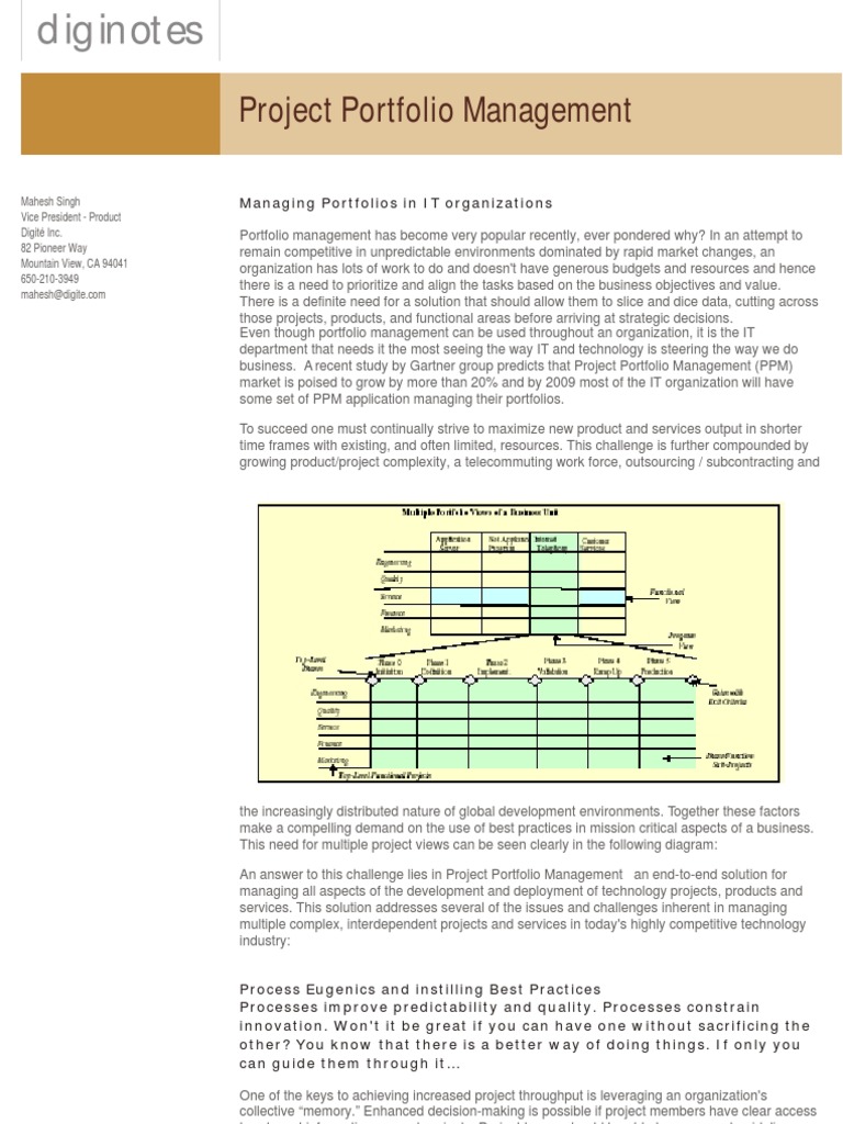 Project Portfolio Management | Project Management | Business Process