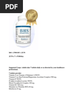 Theragran Heamatinic Ingredients Overview | PDF | Anemia | Vitamin
