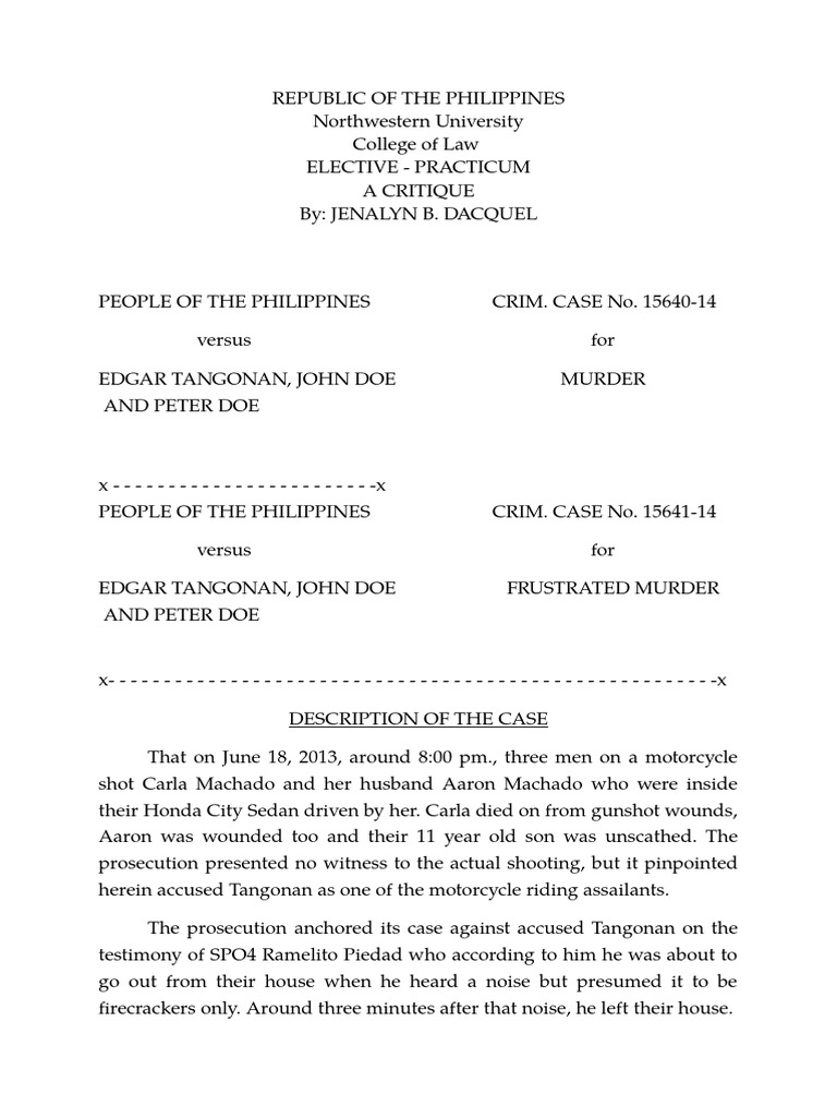 Court Case | PDF | Reasonable Doubt | Hearsay