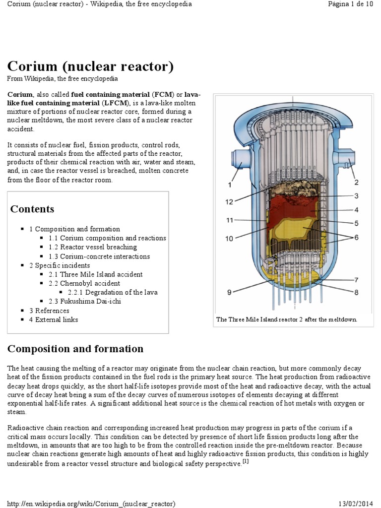 Corium (Nuclear Reactor) PDF | PDF | Nuclear Energy | Nature