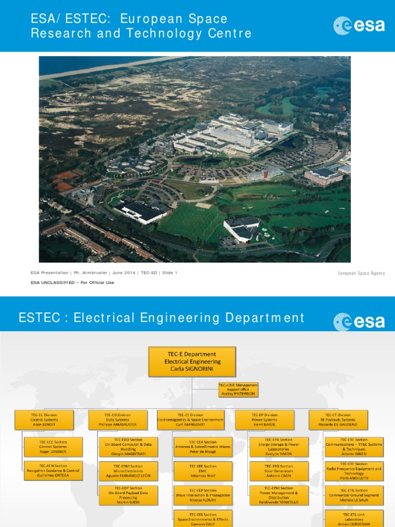 ESA ESTEC Electrical Engineering Overview | PDF