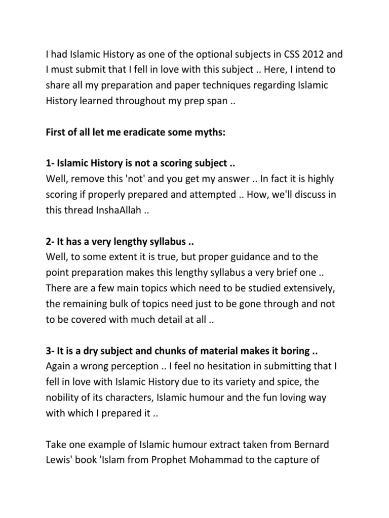 Islamic History - Preparation | PDF | Muhammad | Ali