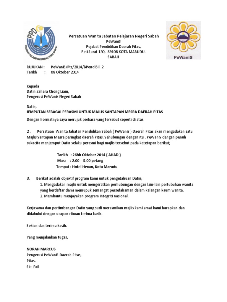 Surat Jemputan Perasmi | PDF