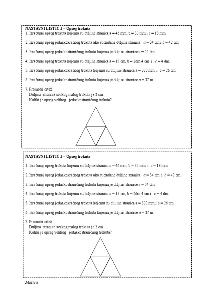 Opseg Trokuta 4 Bozana | PDF