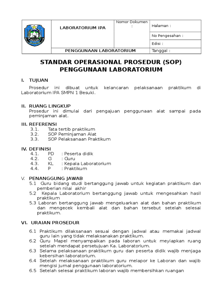 SOP Penggunaan Lab.doc