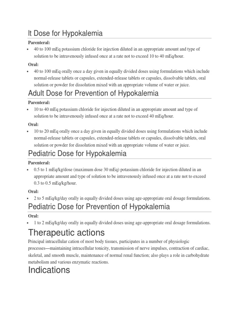 kalium durule | Potassium | Tablet (Pharmacy)