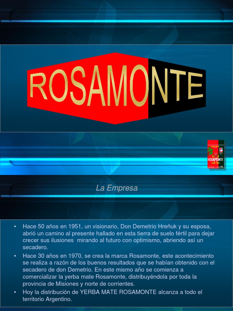 Historia y Estrategia de Rosamonte | PDF | Producto (Negocio ...